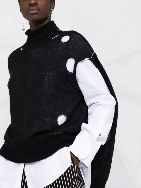 MAISON MARGIELA Distressed High-neck Jumper