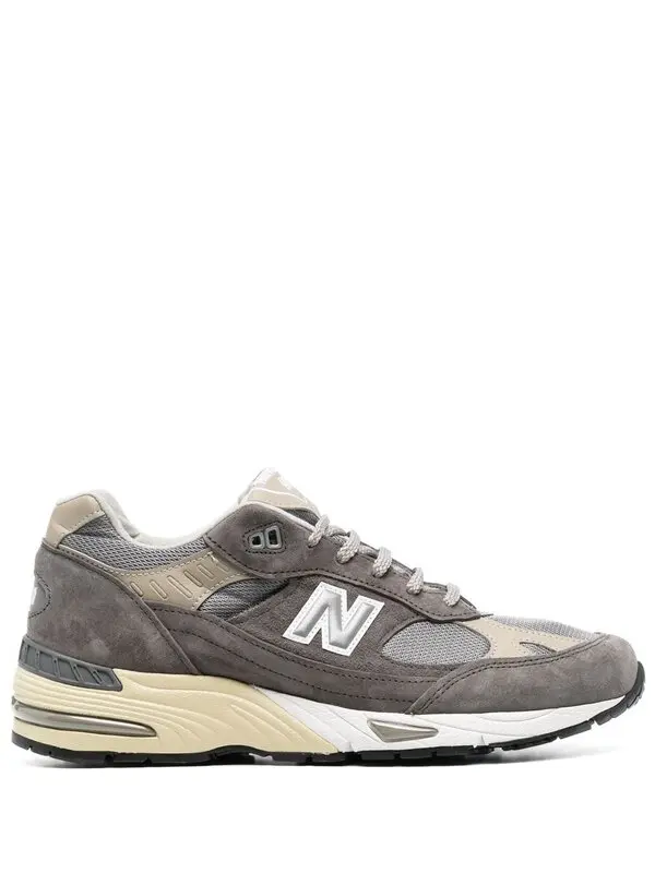 NEW BALANCE Lace-up Sneakers With Logo Patch - Grey