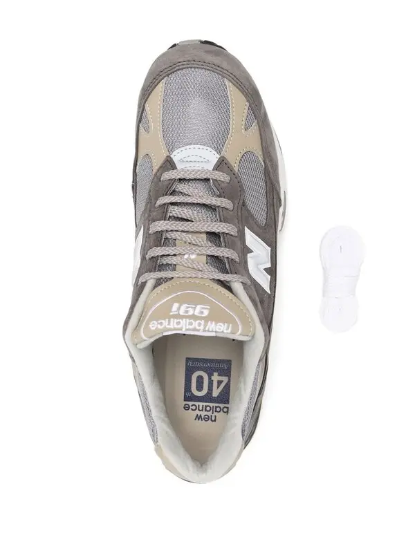 NEW BALANCE Lace-up Sneakers With Logo Patch - Grey