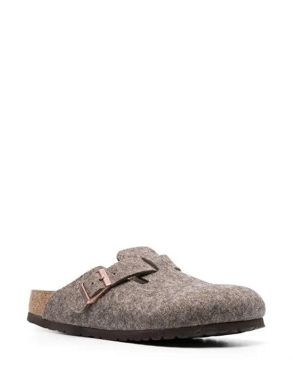 BIRKENSTOCK Boston Buckle Slippers - Brown
