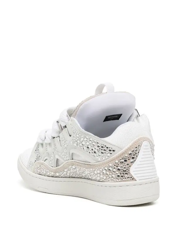 LANVIN Curb Rhinestone Sneakers - White