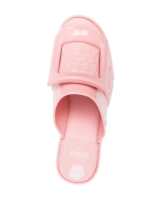 Viktor & Rolf Buckle-detail Mid Block Heel Mules
