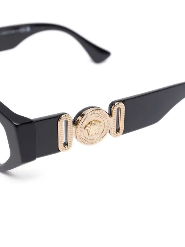 Versace Logo Square-frame Glasses