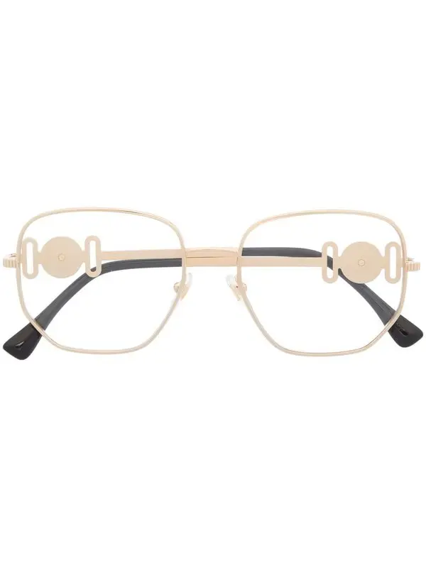 Versace Logo Square-frame Glasses
