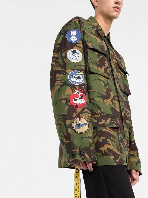Off-White Camouflage Field Jacket - Green