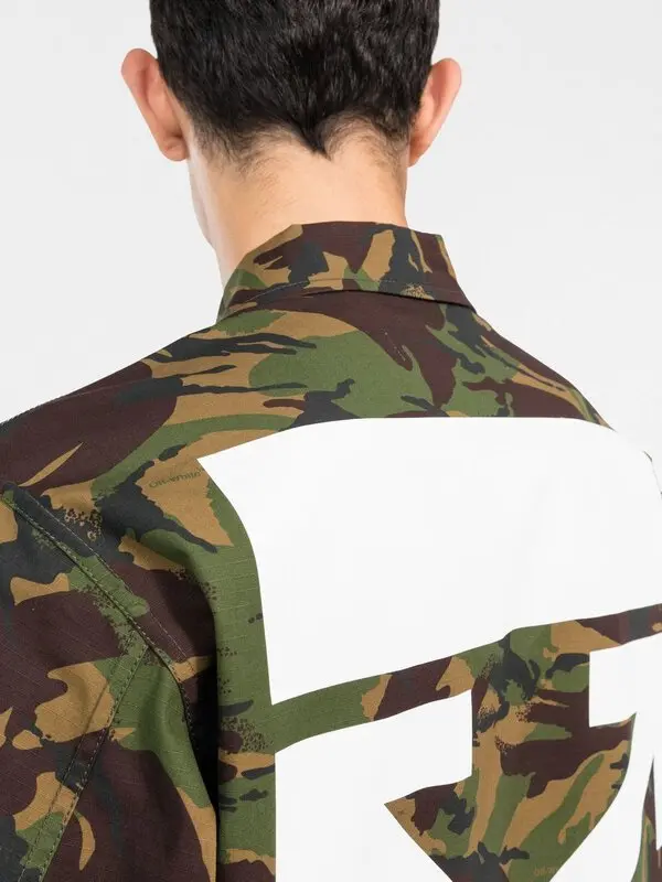Off-White Camouflage Field Jacket - Green