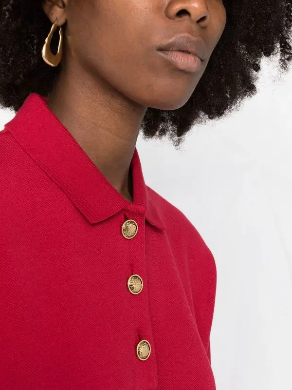 Saint Laurent Cropped Polo Top