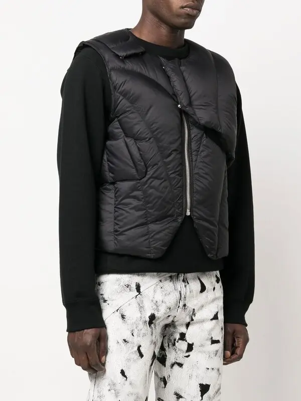 HELIOT EMIL Logo-print Padded Gilet - Black