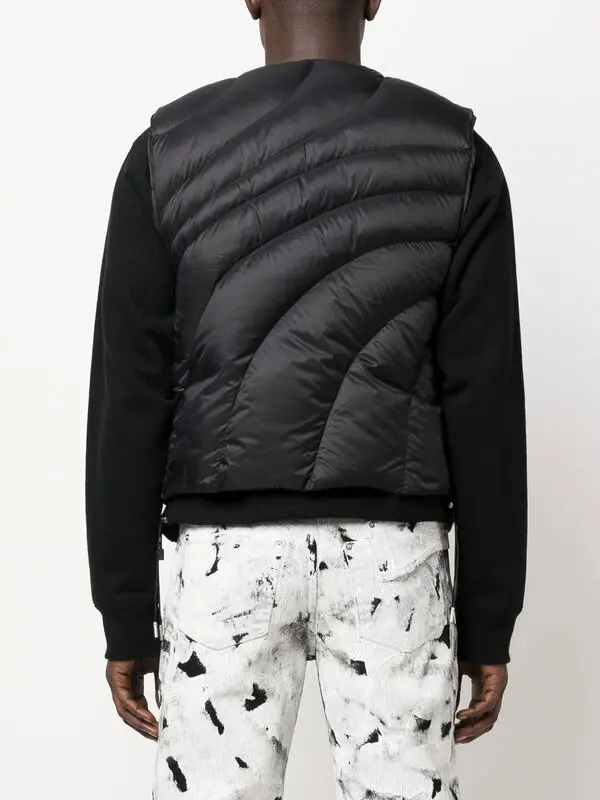HELIOT EMIL Logo-print Padded Gilet - Black