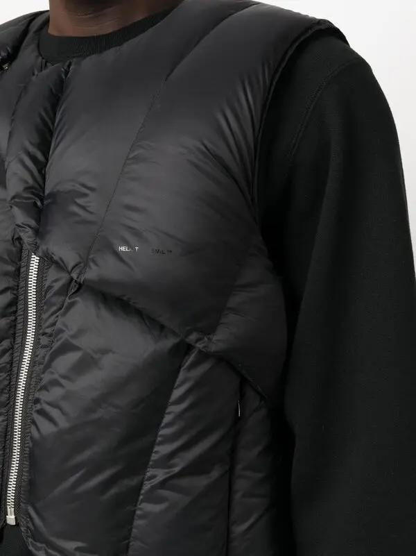 HELIOT EMIL Logo-print Padded Gilet - Black