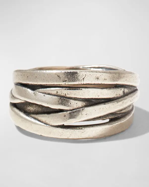 John Varvatos Wrap Band Ring - Silver