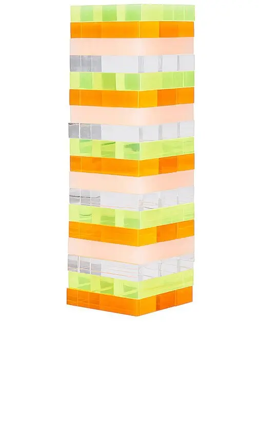 SUNNYLIFE Mini Lucite Jumbling Tower In Green