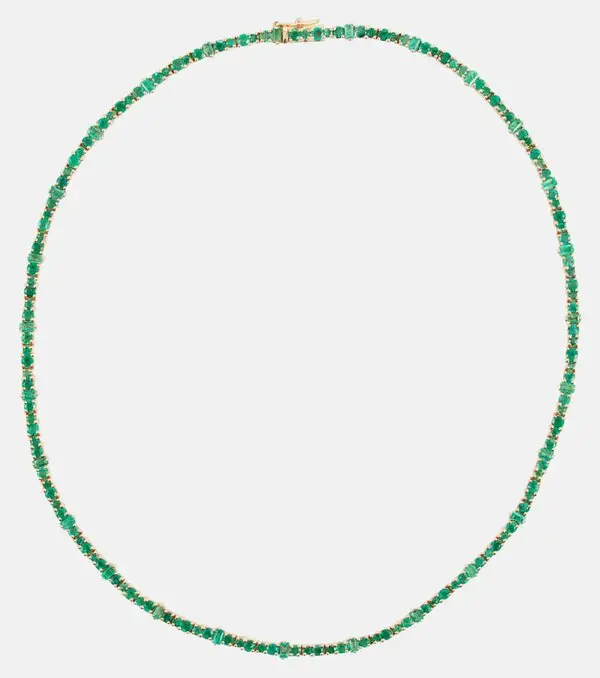 Ileana Makri Rivulet Emerald Necklace - Green