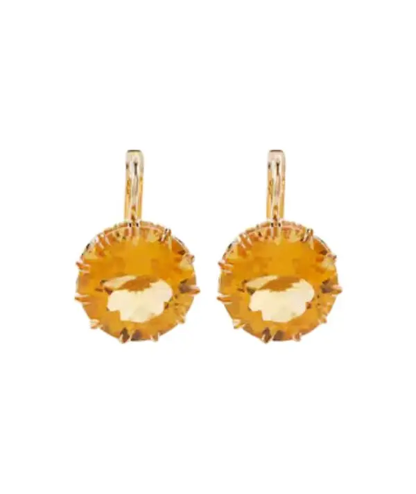 Ileana Makri Crown Medium 18kt Gold Earrings - Orange