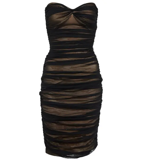 Norma Kamali Walter Mesh Mini Dress