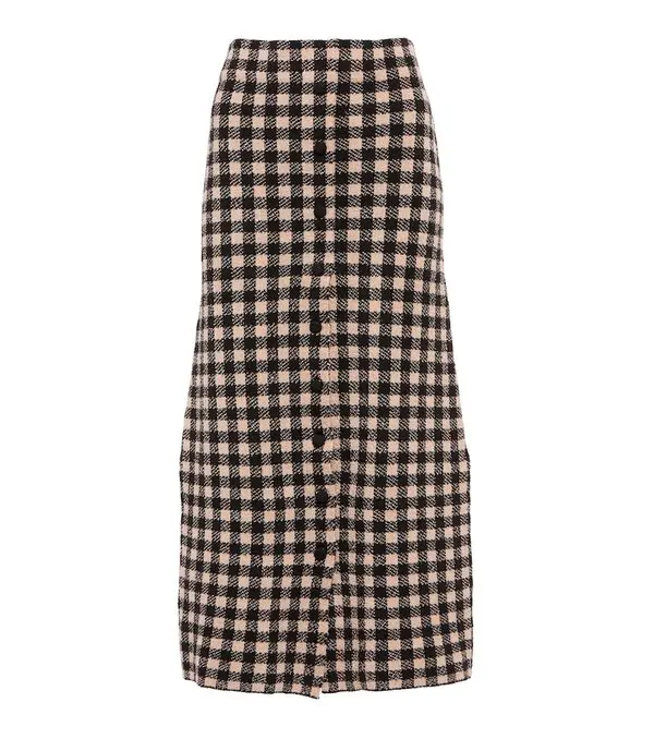 Altuzarra Jabal Checked Midi Skirt