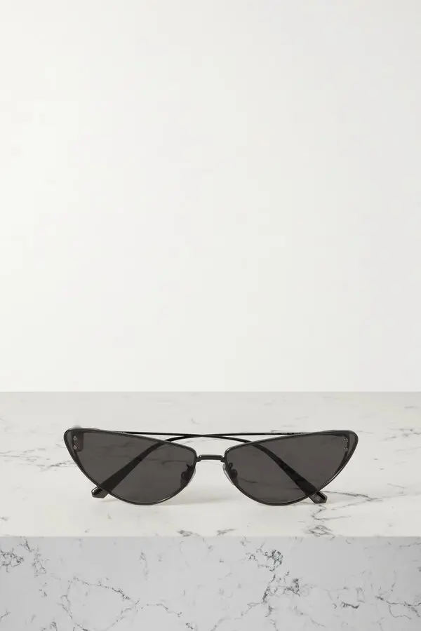 Dior Dramatic Metal Cat-Eye Sunglasses - Gray | Editorialist display picture 1