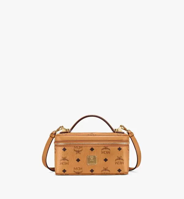 Mcm Rockstar Vanity Case - Cognac