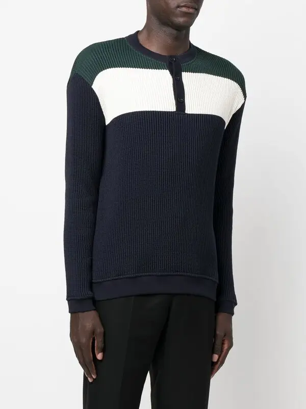 Giorgio Armani Ribbed-knit Polo Jumper