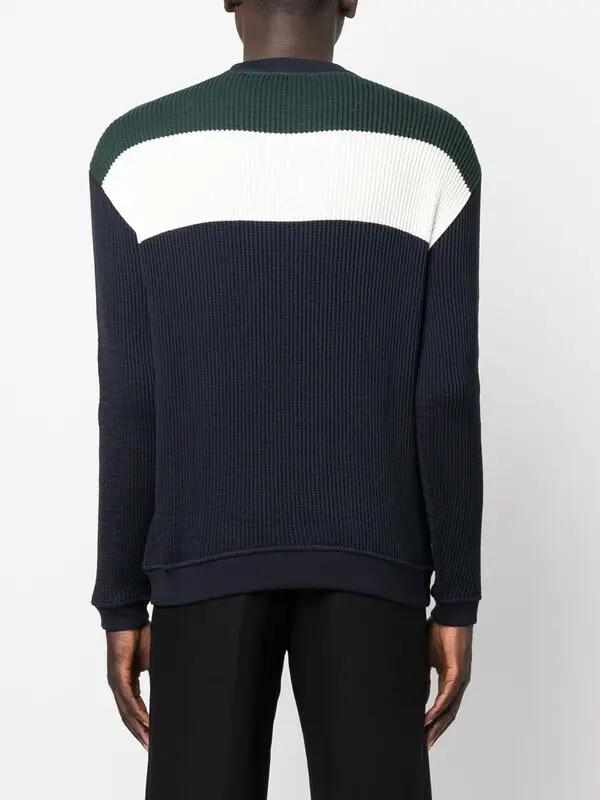 Giorgio Armani Ribbed-knit Polo Jumper