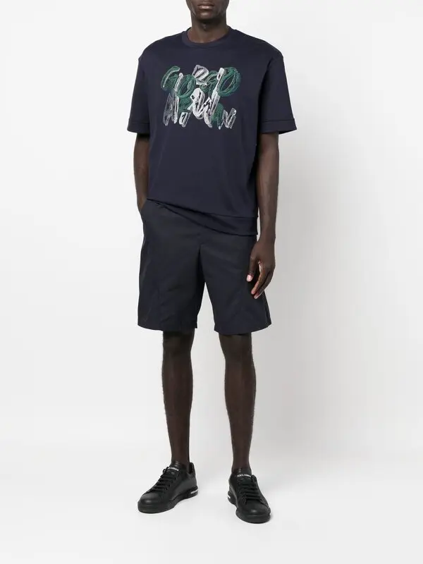 Giorgio Armani Organic Cotton Track Shorts