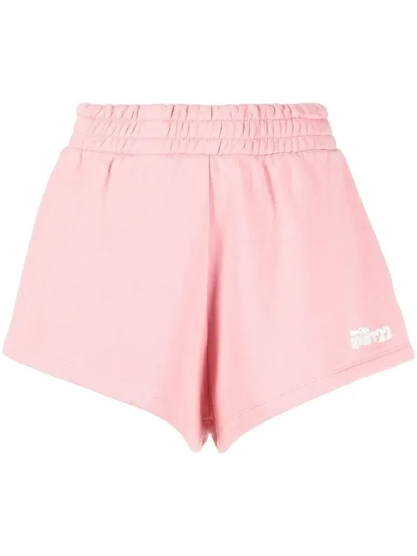 REINA OLGA Logo-print Cotton Shorts