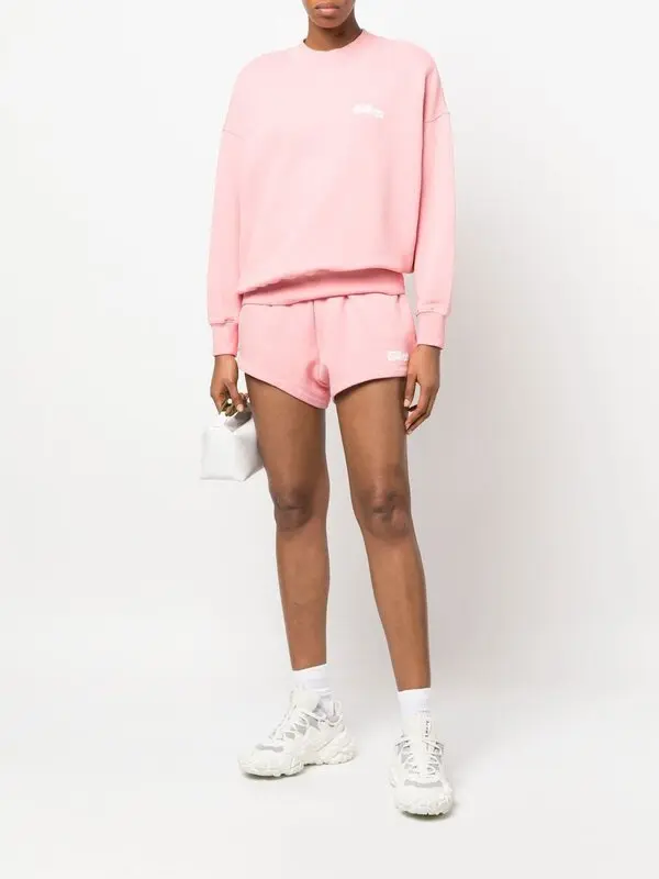 REINA OLGA Logo-print Cotton Shorts