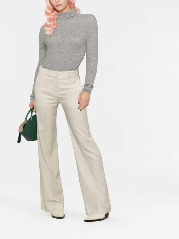 Fabiana Filippi Ribbed Roll-neck Jumper - Grey