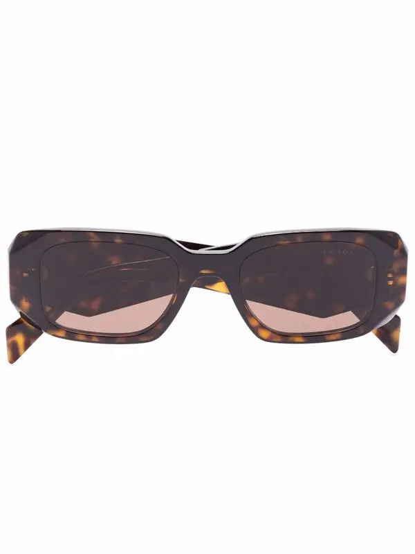 Prada Tortoiseshell Square Frame Sunglasses - Brown