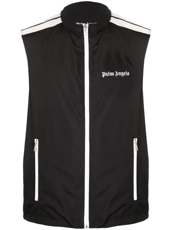 Palm Angels Logo-print Zip-front Jacket - Black