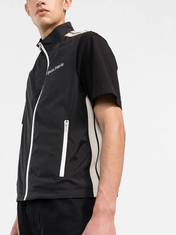 Palm Angels Logo-print Zip-front Jacket - Black