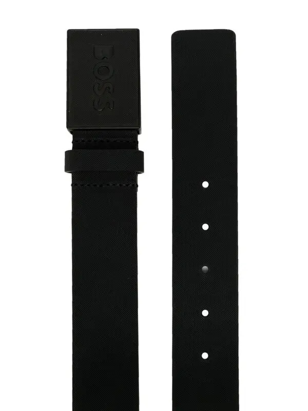BOSS Logo-plaque Leather Belt
