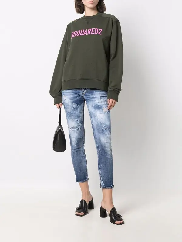 Dsquared2 Distressed Cropped Jeans