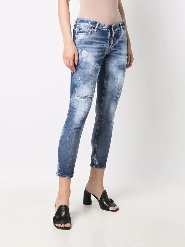Dsquared2 Distressed Cropped Jeans