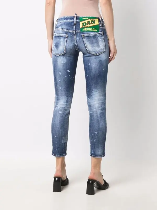 Dsquared2 Distressed Cropped Jeans