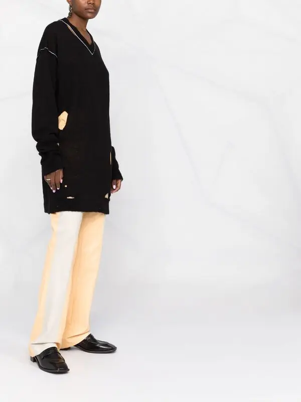 MAISON MARGIELA Distressed V-neck Jumper