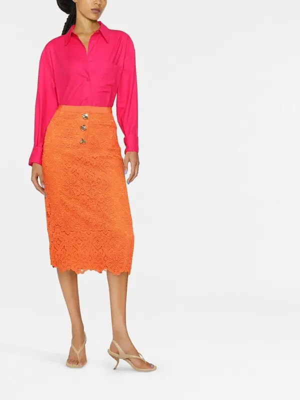 SELF-PORTRAIT Lace Pencil Skirt