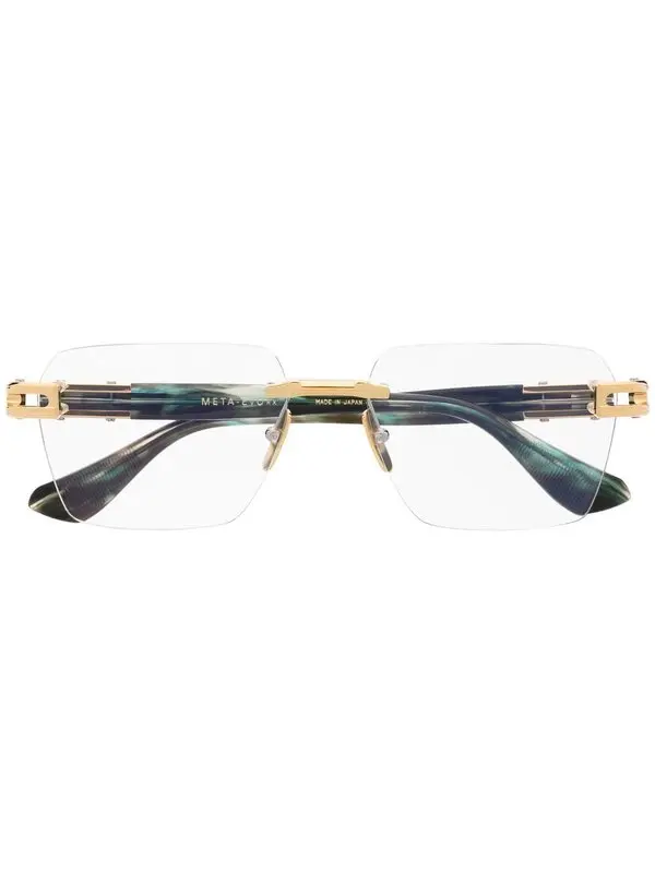 Dita Rimless Square-frame Glasses - Black