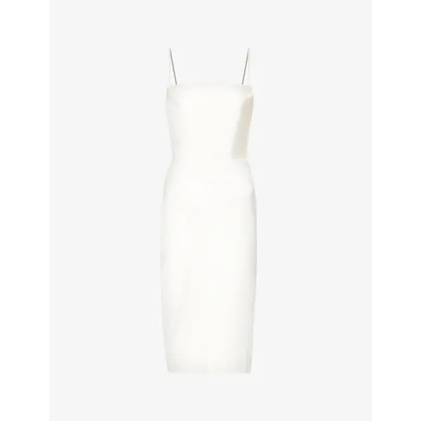 House Of Cb Satin Corset Midi Dress