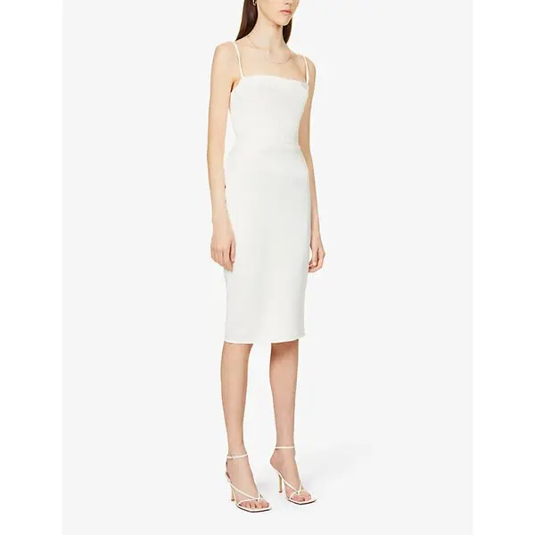 House Of Cb Satin Corset Midi Dress