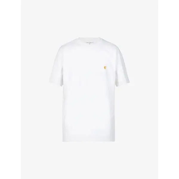 Carhartt Work In Progress Chase Brand-embroidered Cotton-jersey T-shirt - White