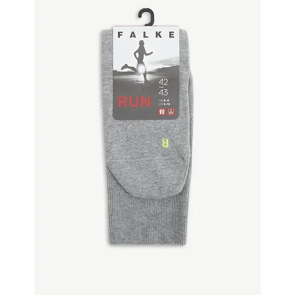 Falke Run Reinforced Cotton-blend Socks - Light Grey