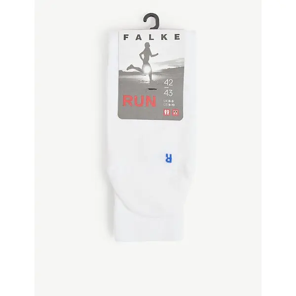 Falke Run Reinforced Cotton-blend Socks - White