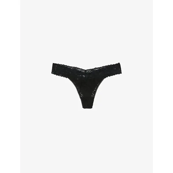 Hanky Panky Signature Original-rise Stretch-jersey Thong - Black