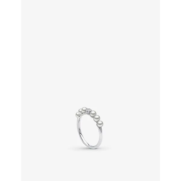 Yoko London Eclipse Akoya Pearl And Diamond Ring - White Gold