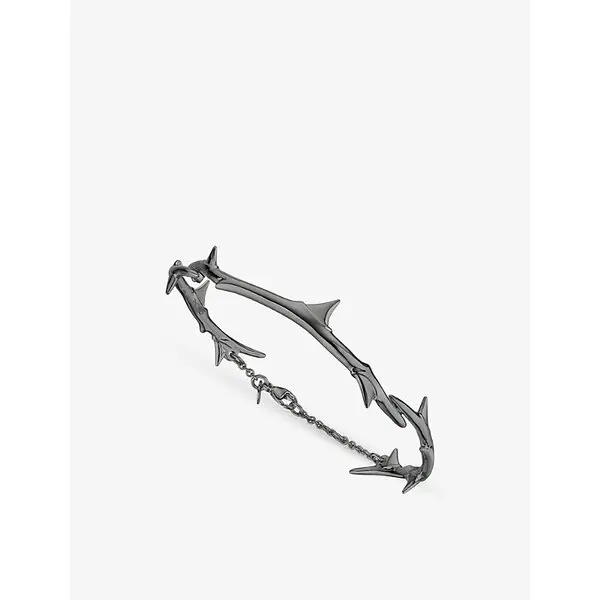 SHAUN LEANE Rose Thorn Rhodium-plated Sterling-silver Bracelet - Black Rhodium