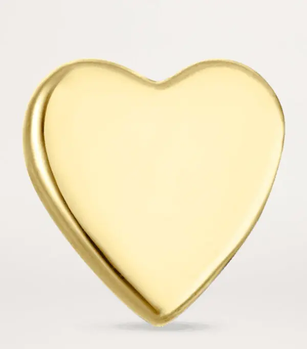 MARIA TASH Yellow Heart Threaded Stud Earring