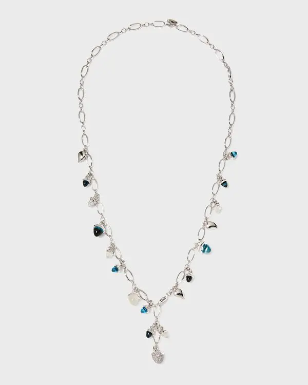 Tamara Comolli Mikado Moonstone And Topaz Necklace - White Gold