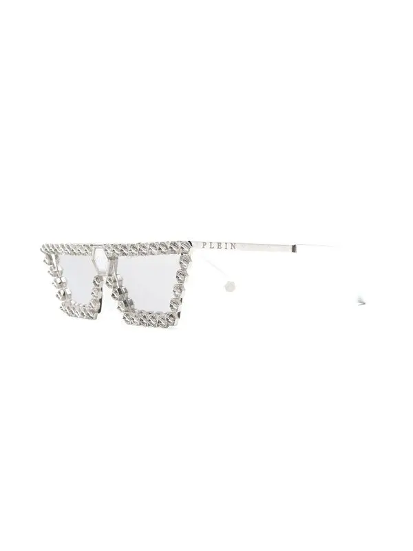 Philipp Plein Crystal-embellished Square-frame Sunglasses
