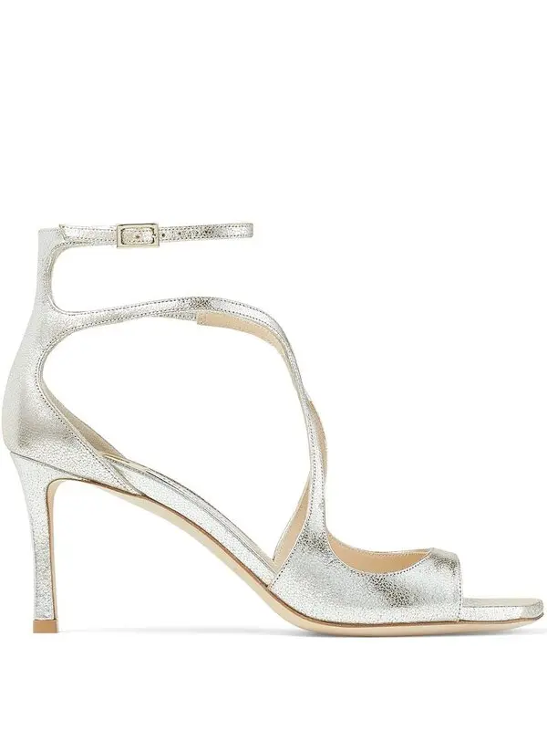 JIMMY CHOO Azia 75 Ankle-strap Sandals - Silver